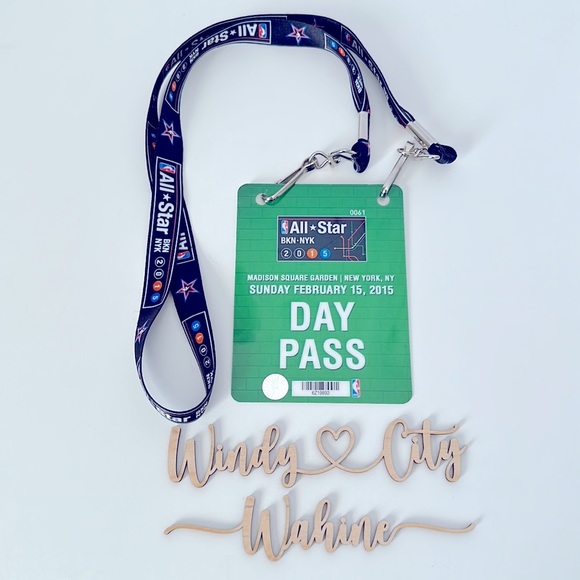 NBA | Accessories | Rare Nba All Star 25 Credential Ticketlanyard Day ...